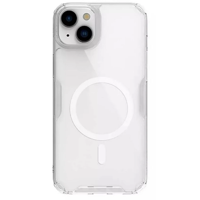 7021346 Nillkin Чехол Nature TPU Pro Magnetic Case, White, (iPhone15 Plus) — фото 1