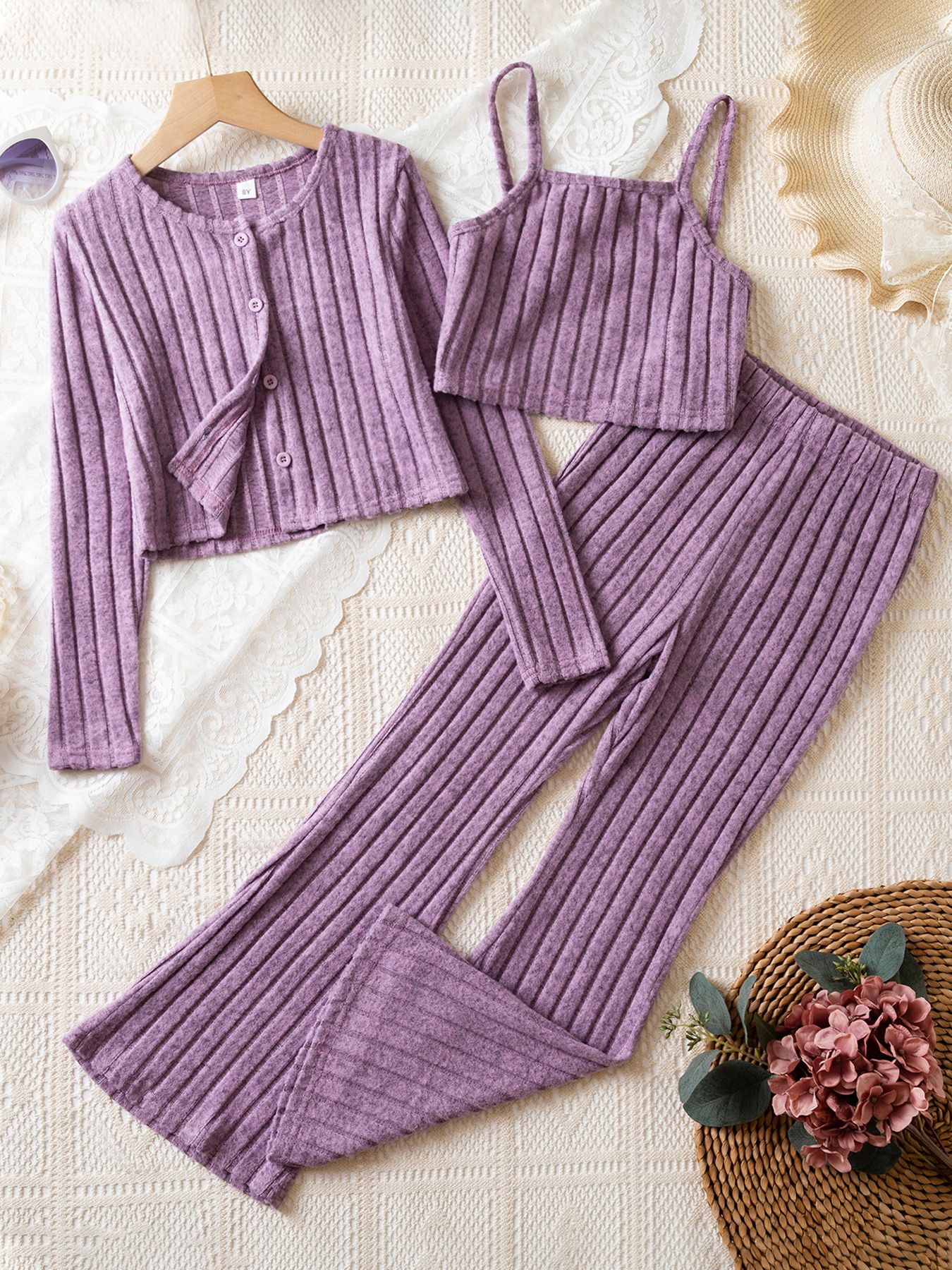 Комплект одежды , размер 9-10Y (140), purple — фото 1