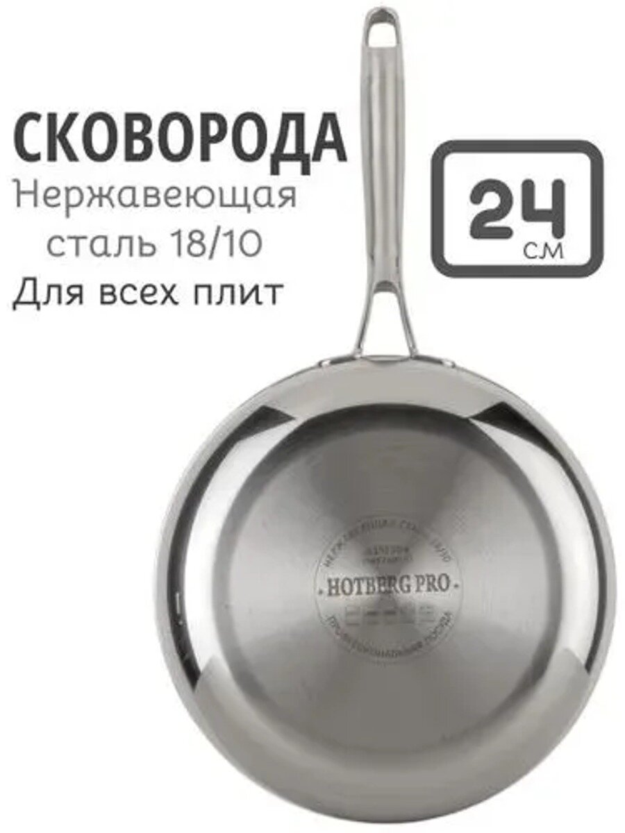 IKEA Сковорода 24 см 1 шт нержавеющая сталь антипригарное покрытие