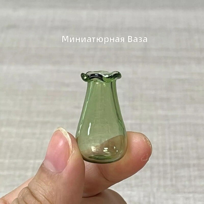 Мини-ваза для кошачьих усов и декора, зеленая