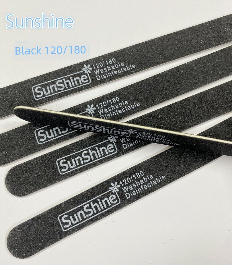 Sunshine черные круглые шлифовальные полоски 100/180 зерно, 20 штук