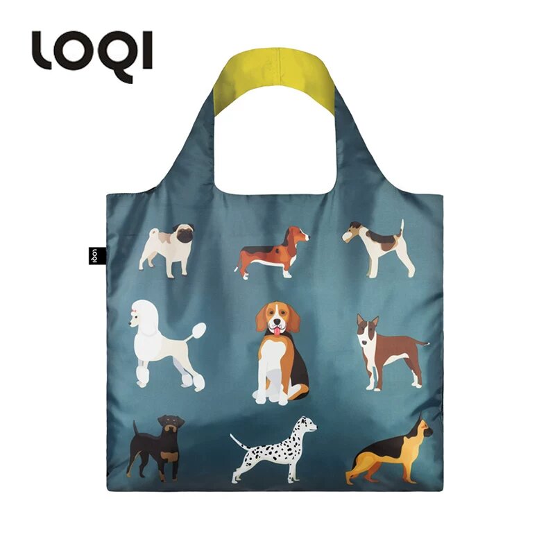 Серия LOQI Animal Series складная сумка-сумка для собак, легкий дорожный мешок для владельцев животных, компактный