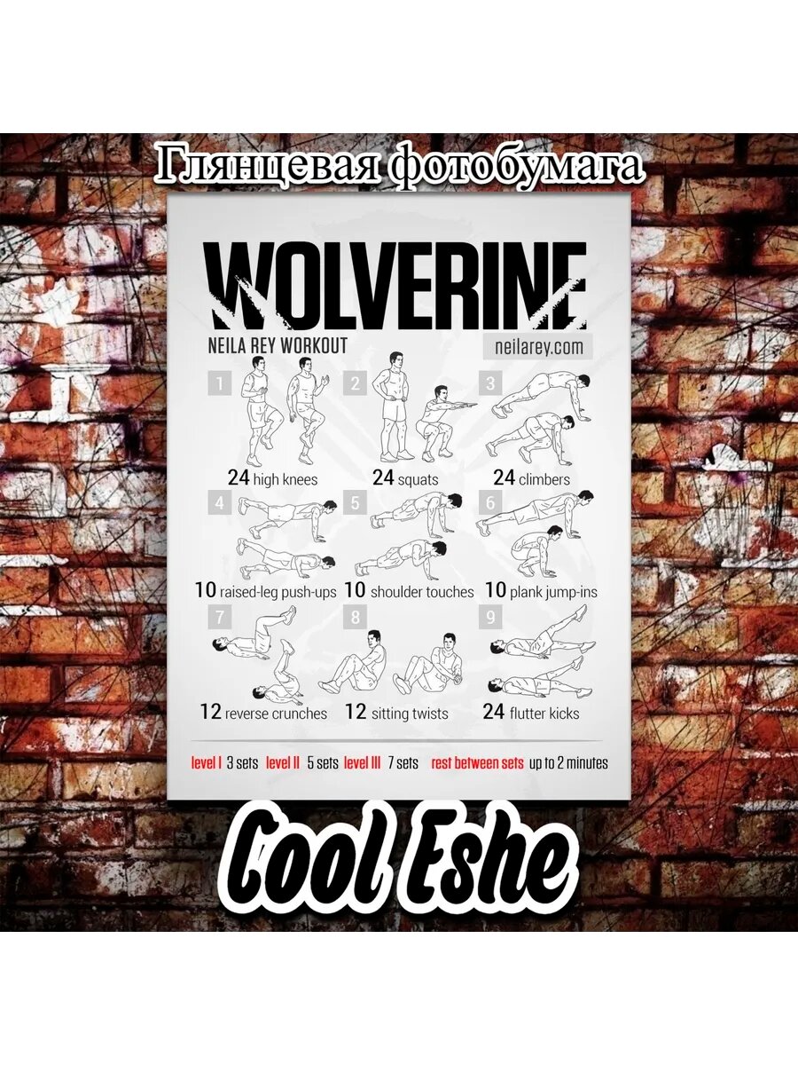 Постер "Тренировка Wolverine, Росомаха" А2