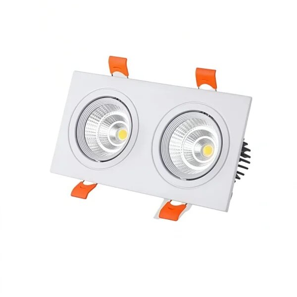 Двухламповый потолочный светильник белый, 3000K, 2x15W, диммируемый