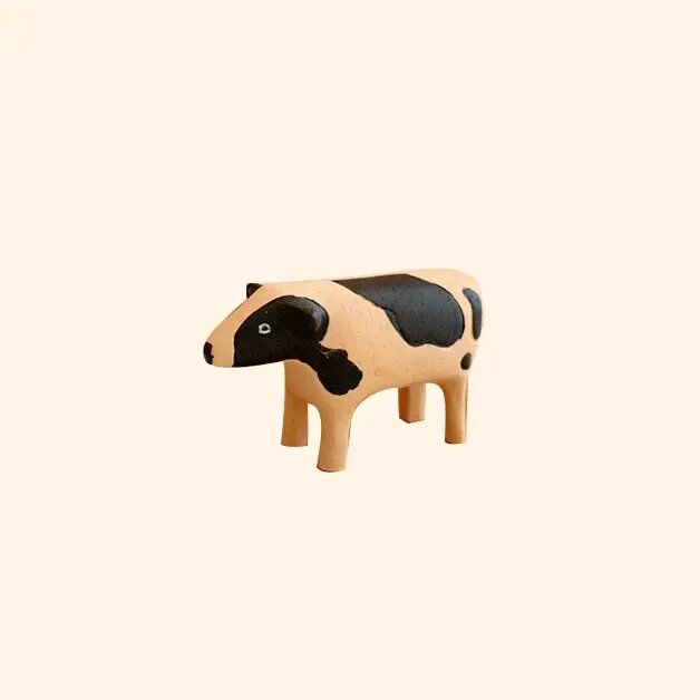 Ручки для шкафов "Милые ручки-зверушки" из смолы Бежевый, Cow right