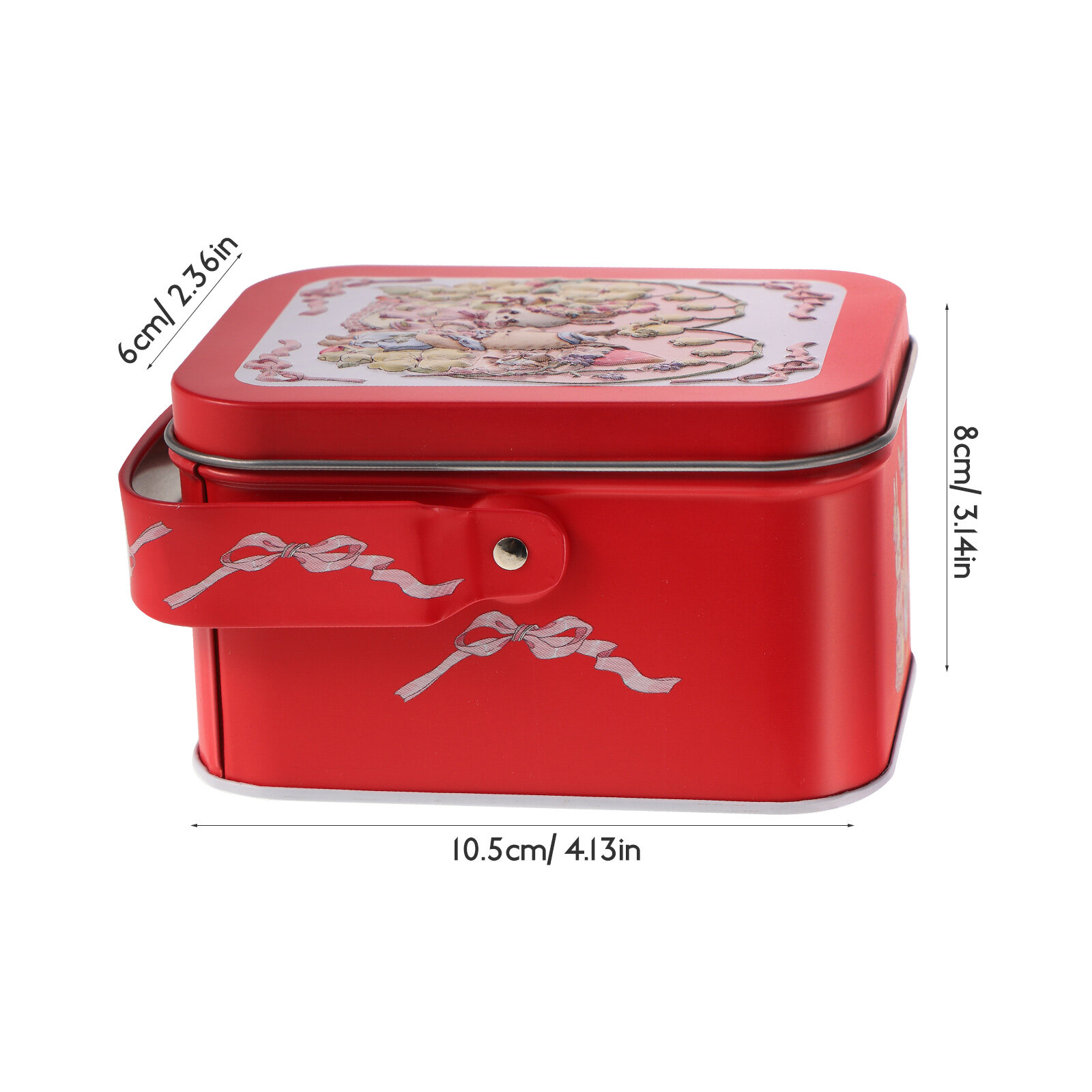 Коробка Для Конфет И Украшений Металлическая Коробка С Крышкой 10.50X8.00X6.00Cm
