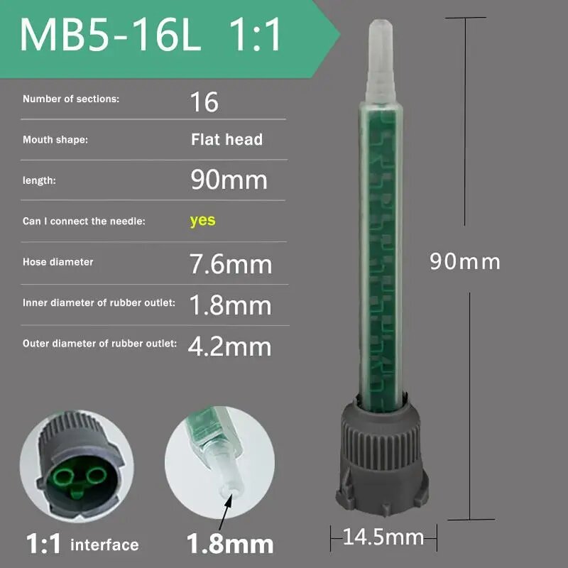 Насадки для смешивания эпоксидного клея MB5-16L 10 шт. A2