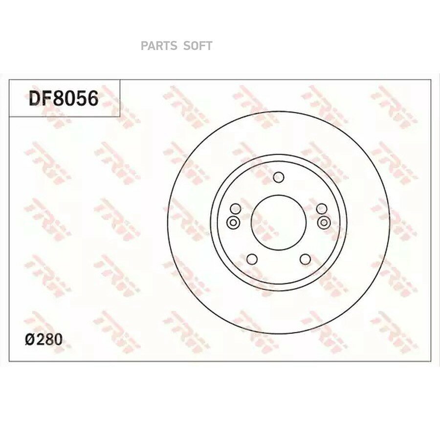 TRW Диск тормозной передний HYUNDAI i30 (GD) 2011- (15") DF8056 2шт