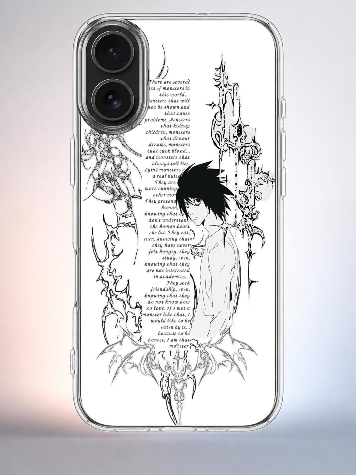 Эстетичный чехол на iPhone 16 Тетрадь смерти