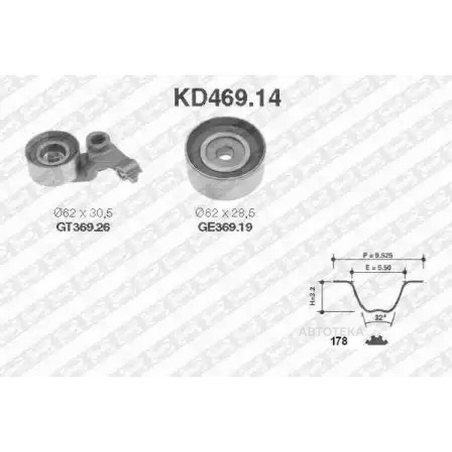 Комплект ремня ГРМ NTN-SNR KD46914