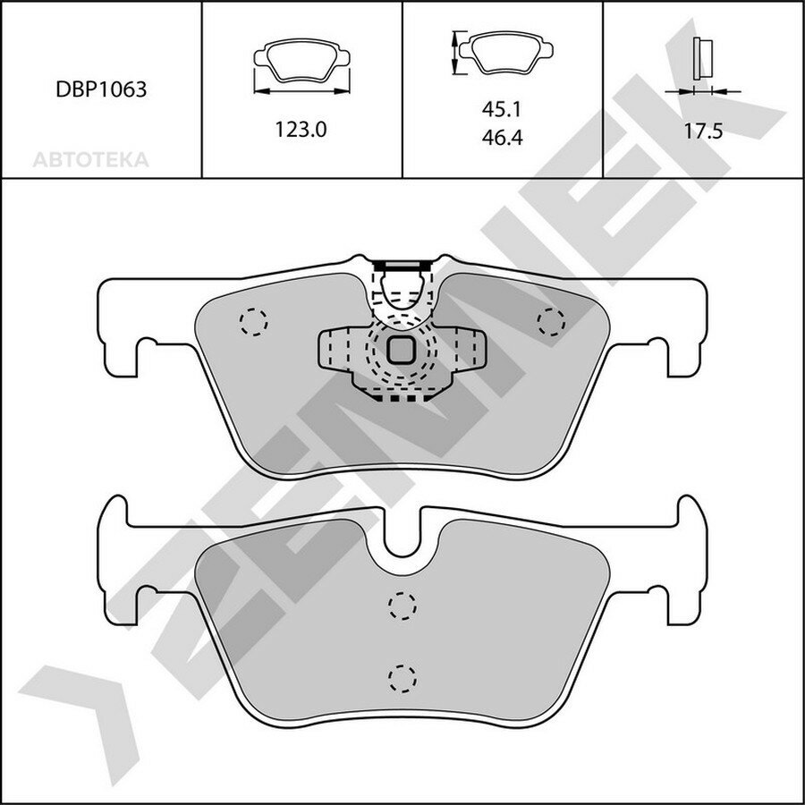 Колодки тормозные дисковые ZENNEK DBP1063