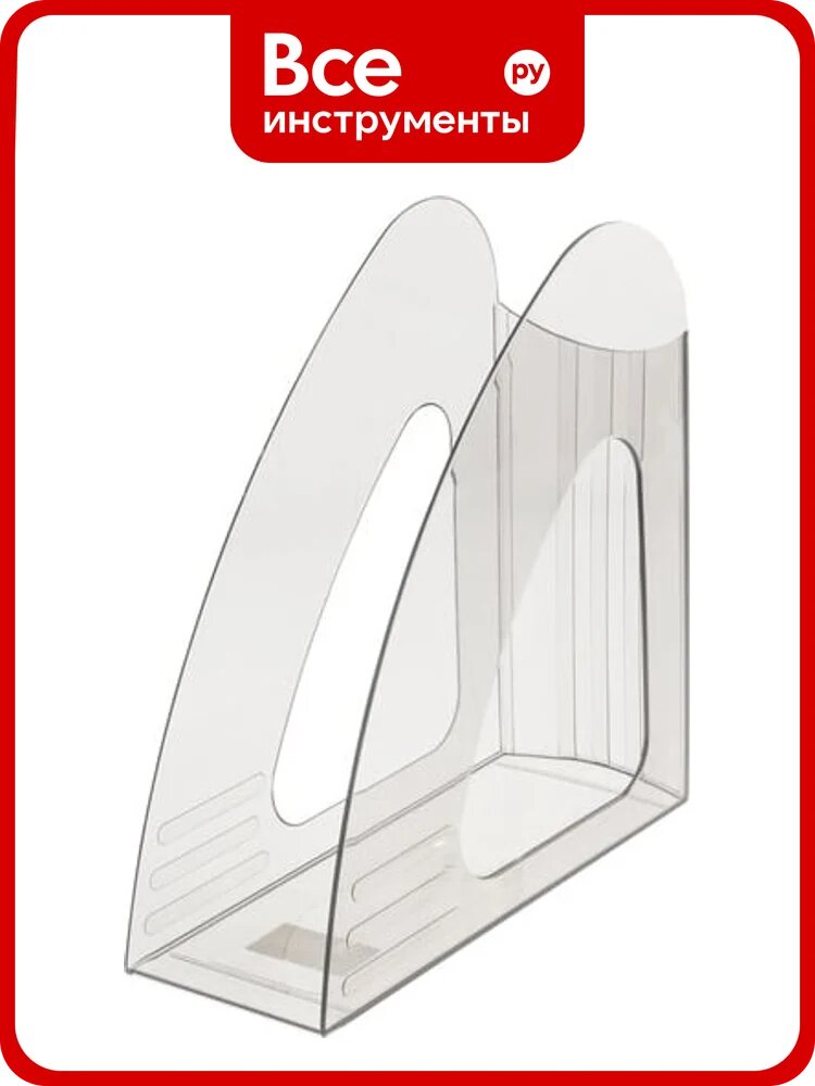 Вертикальный лоток для бумаг BRAUBERG Delta 240х90х240 мм прозрачный 237242