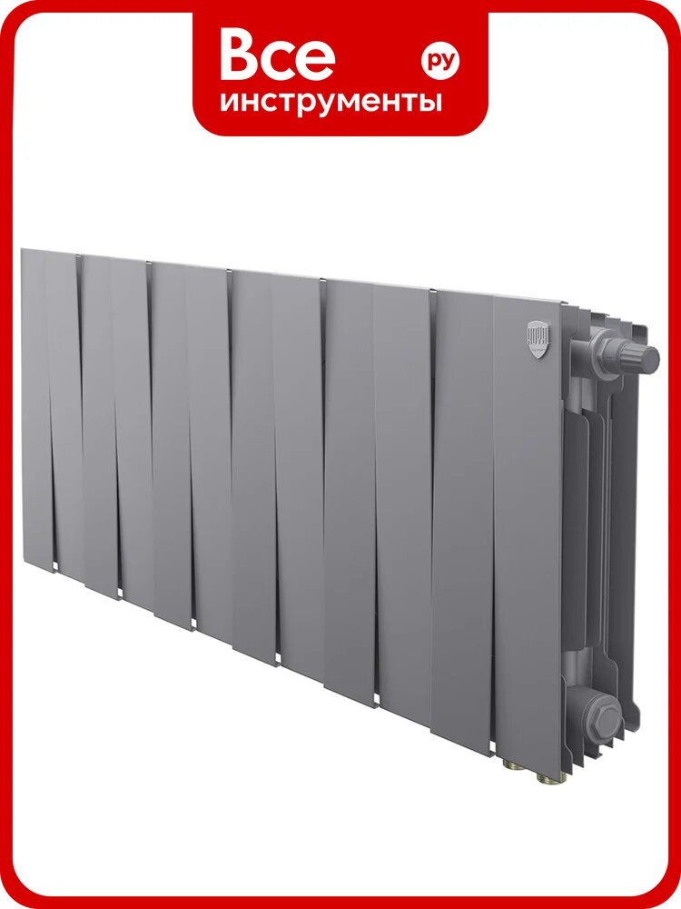 Радиатор биметаллический ROYAL THERMO PianoForte 300 Серебристый VR80 - 12 секц. НС-1682346