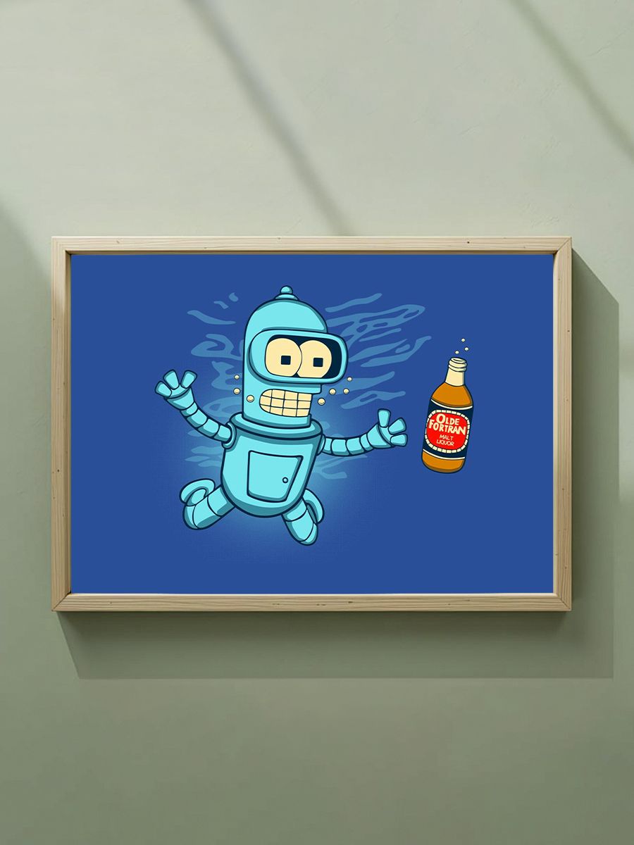 Постер, плакат на стену "Бендер - Футурама / Futurama" 42 см х 29,7 см (А3), Без Рамы
