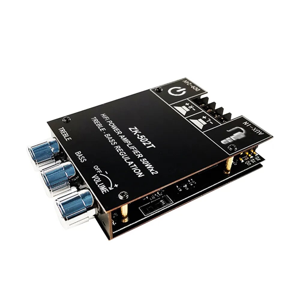 Аудиоусилитель ZK-502T TPA3116D2 50 Вт 2 канала с Bluetooth