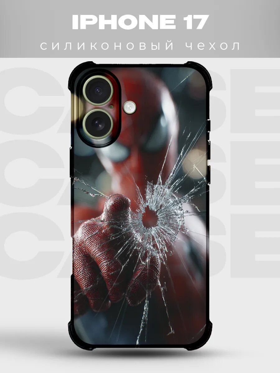 Чехол на iPhone 17 Человек-паук марвел spiderman комикс