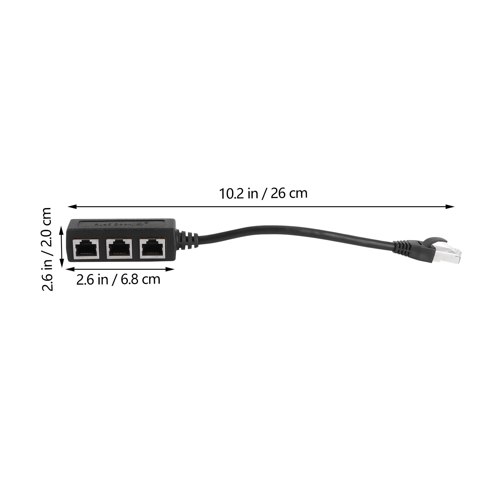 Разветвитель Rj45 Ethernet Черный Металлический И Пластиковый Для Домашней И Офисной Сети 1 Набор