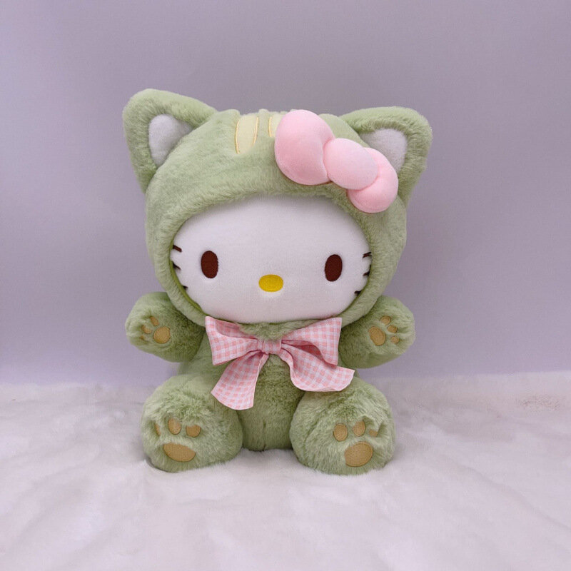 8-дюймовая мягкая игрушка КТ зимний мяу зеленая Sanrio оригинал игрушка