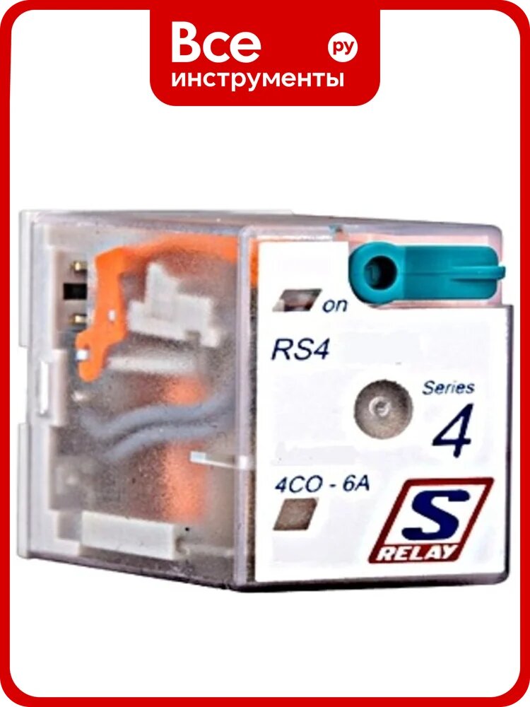 Реле Schrack Technik plug-in 14 pin 4 C/O 6A 110В DC, LED, PD, S-реле серия 4 артикул Австрия RS410MB0