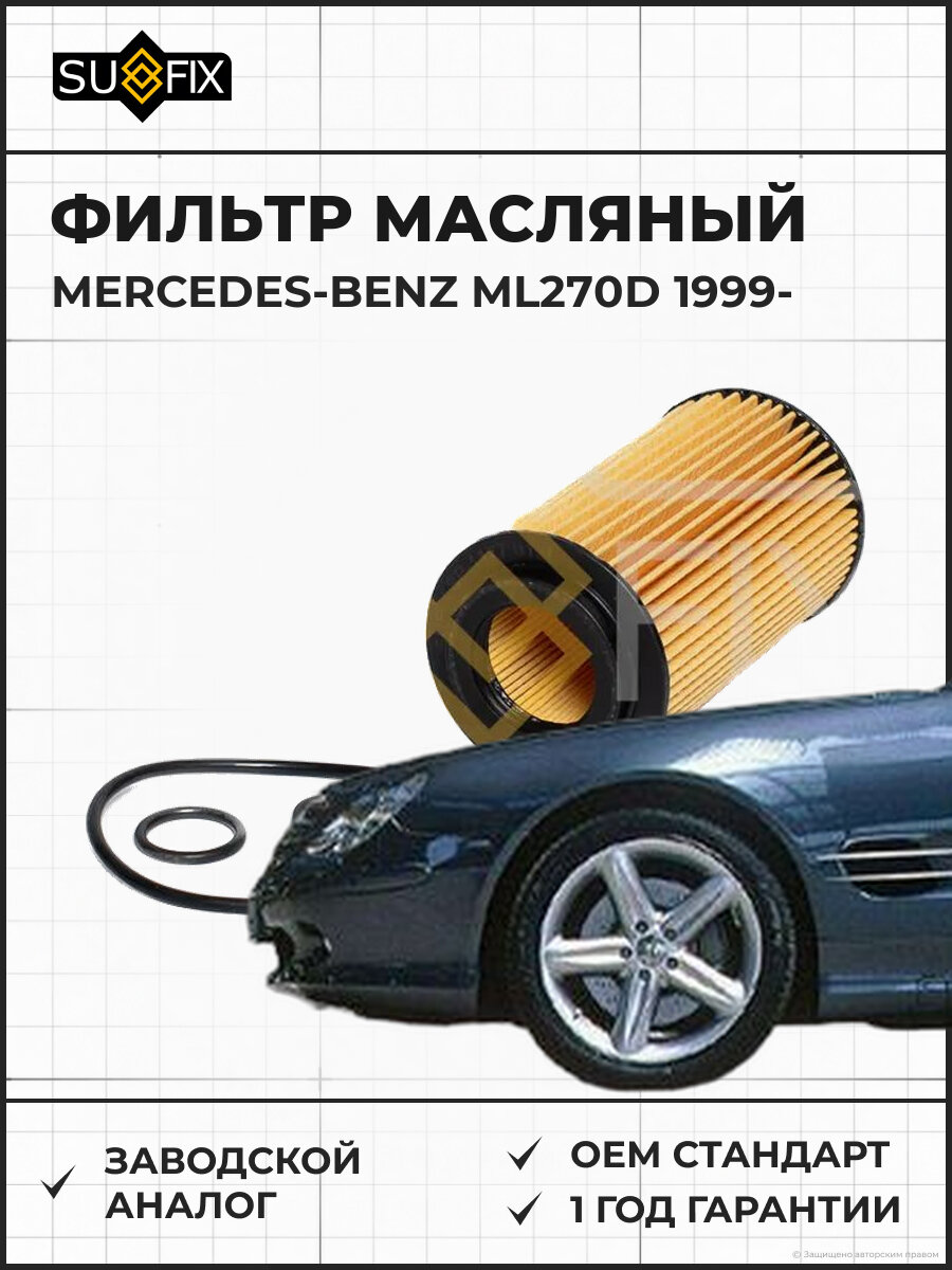 Фильтр масляный SUFIX SP1177 Мерседес-Бенц ML270D MERCEDES-BENZ ML270D 1999