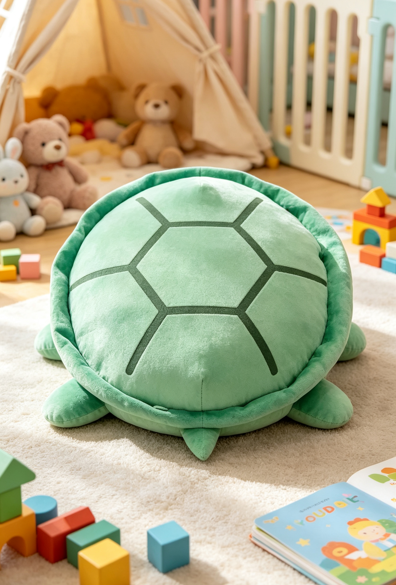 LELEBEAR Turtle Power Shell, подушка-гигантская черепаха, носимая подушка из панциря черепахи (80 см/31,5 дюйма)