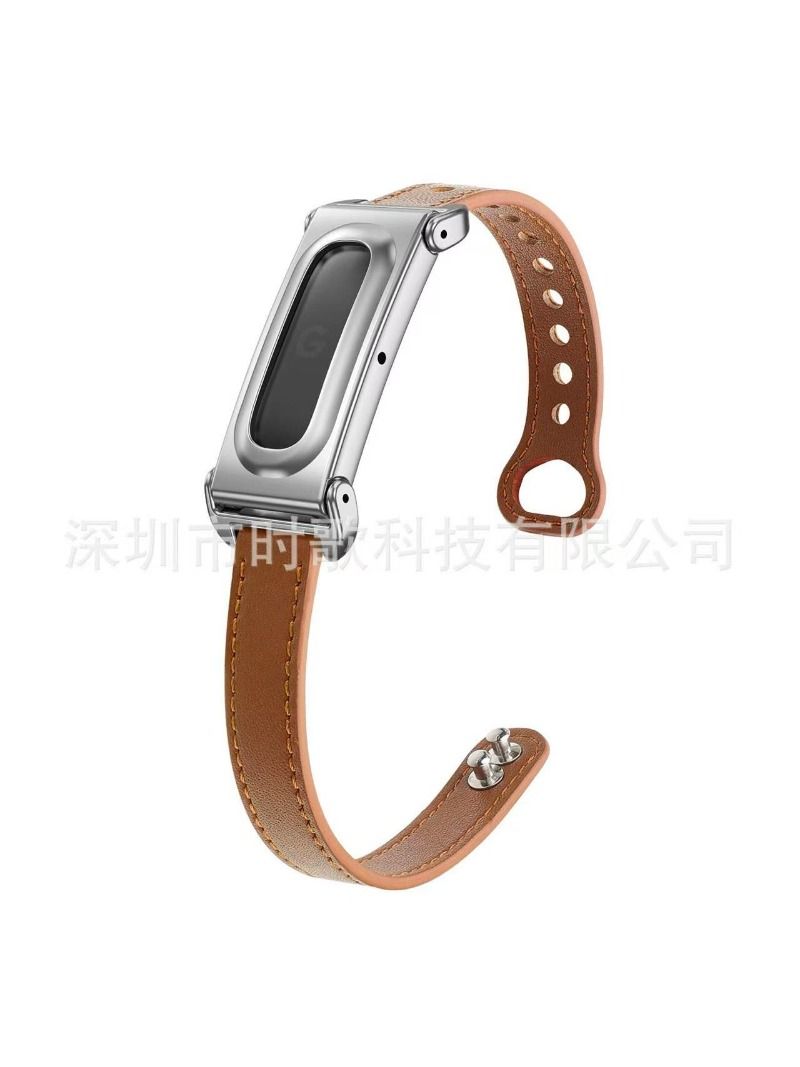 Кожаный ремешок браслет с двойной заклепкой, тонкая талия для браслета Fitbit Air, мягкая натуральная кожа