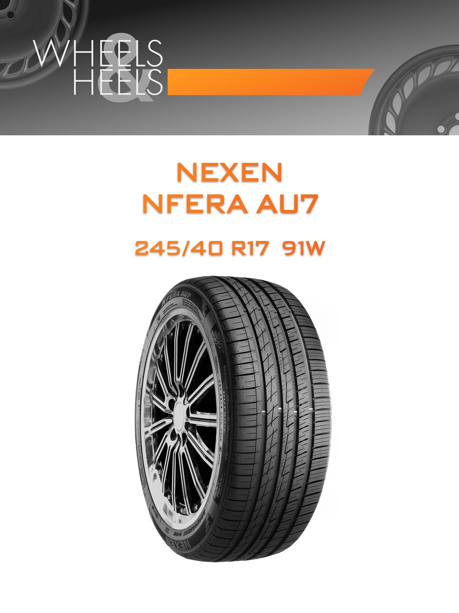 Шина автомобильная NEXEN NFERA AU7 245/40 R17 91W SUMMER, летняя, универсальная