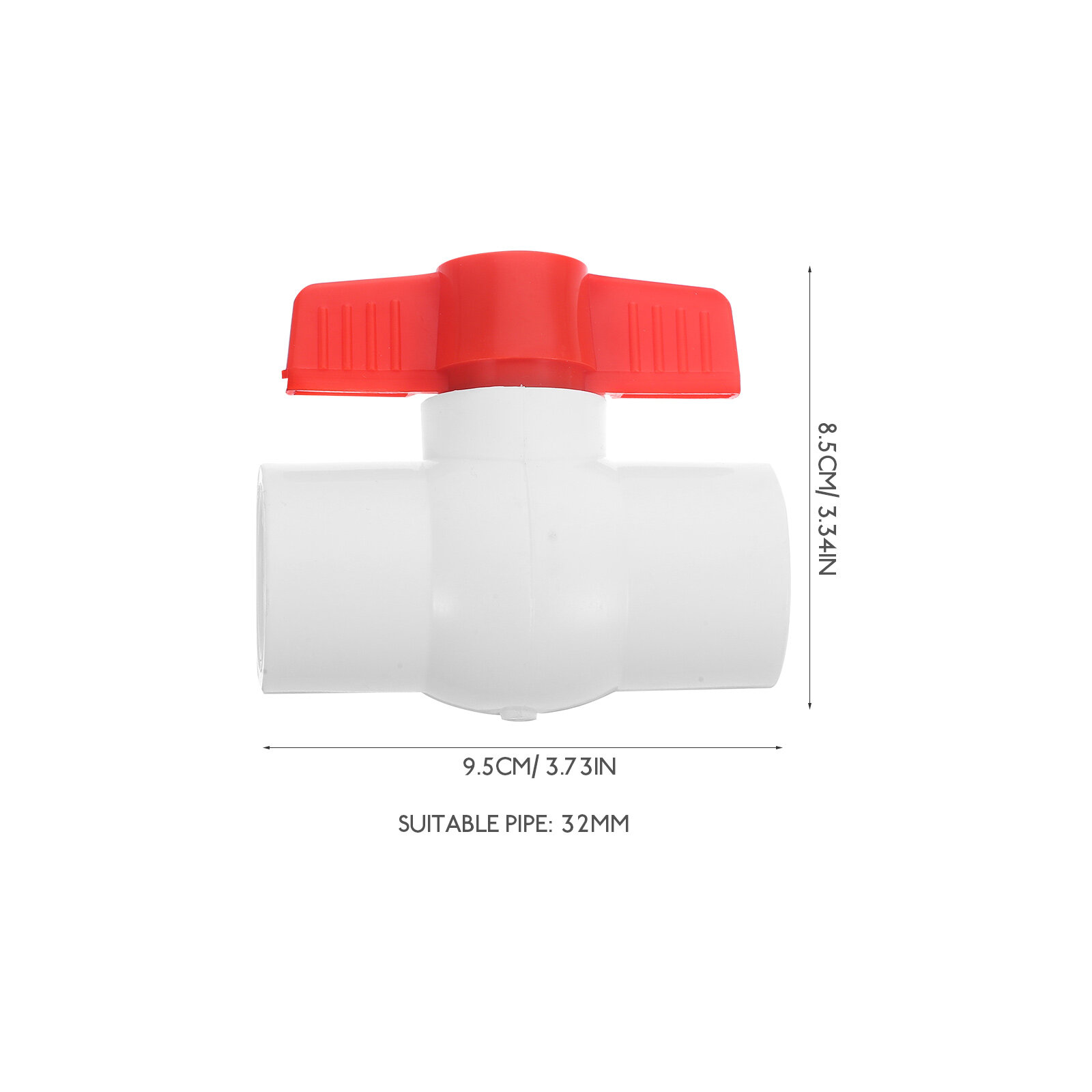 Кран Шаровый Для Холодной Воды С Т-Образной Ручкой 4 Штуки 32Mm 9.50X8.50X8.50Cm