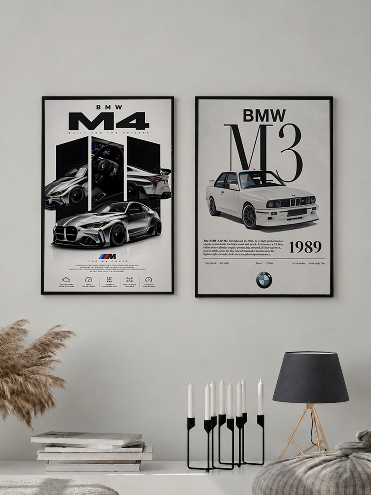Набор Постеров / Плакатов Эстетика БМВ (BMW) 2 Листа А3