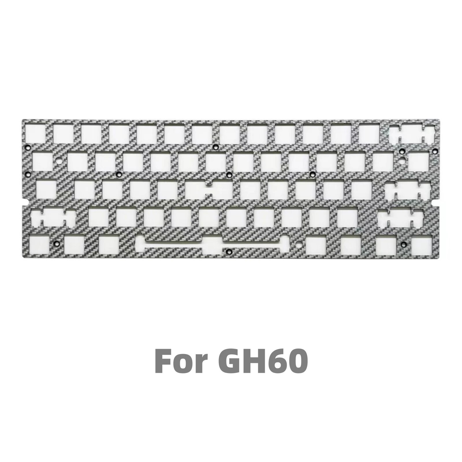 Пластина из углеродного волокна для Wooting60 HE 60% Silver CF