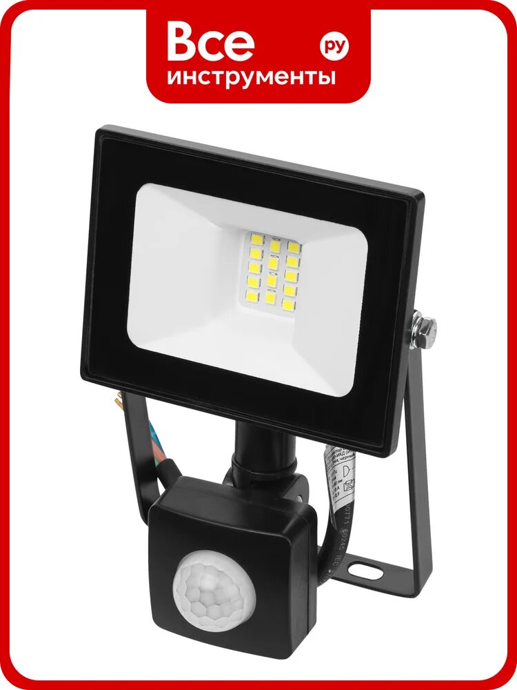 Прожектор TDM ELECTRIC СДО-05-020-ИКД (ИК датчик) 20 Вт, 1600 лм, 6500 К, 220-240 В, IP44, черный, Народный SQ0336-0290