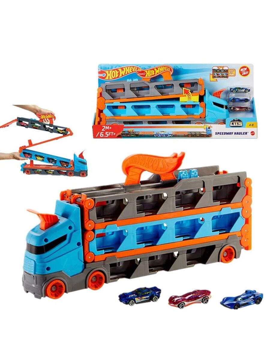 Машинка Mattel Hot Wheels Monster Trucks (Монстр трак) 2024 FYJ44, Восемь машинок