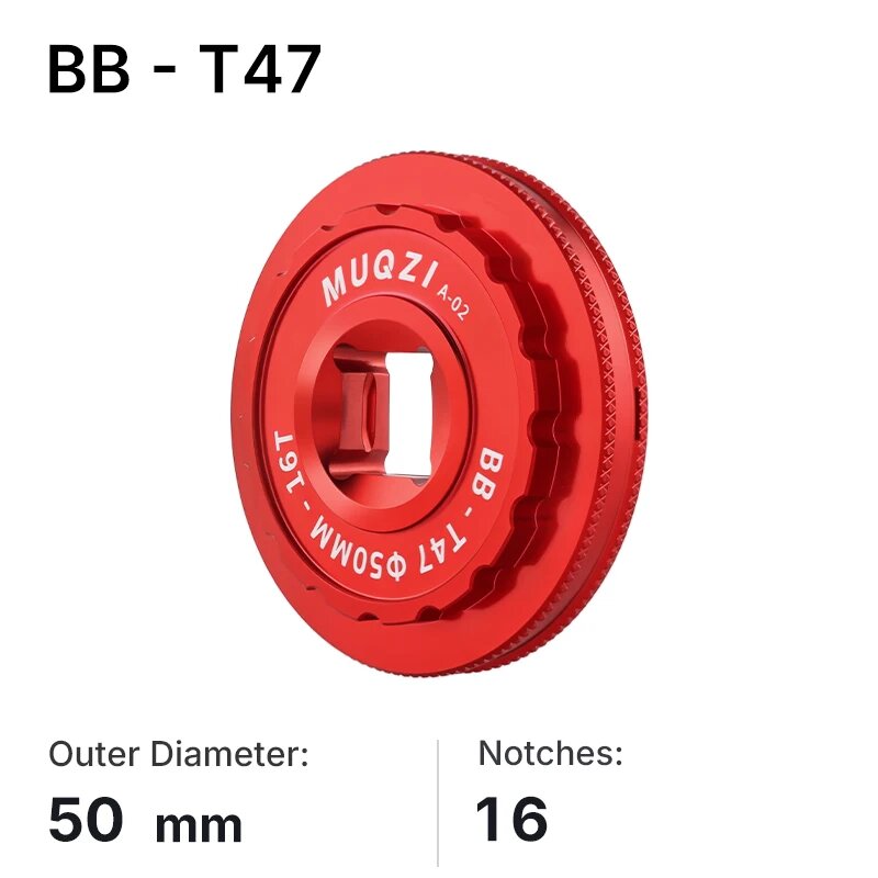 MUQZI BB-T47, 50 мм, 16 зубьев, красный