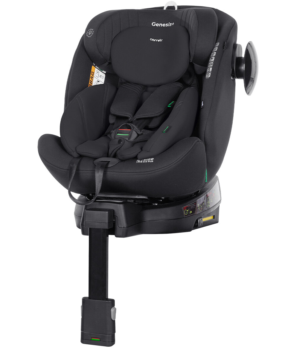 Автокресло Carrello ST-7 Genesis+ Absolute Black, черный 0+, поворотное