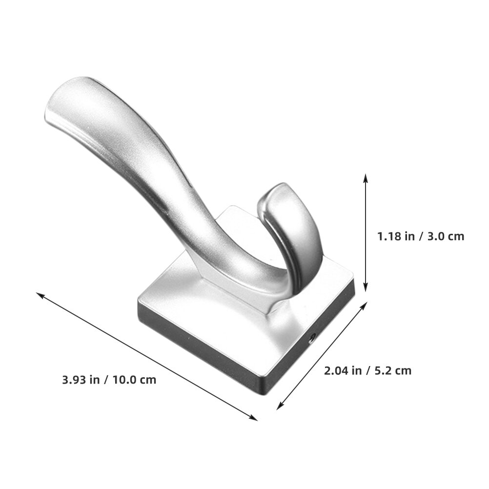 Крючки Для Одежды 2 Шт Серебристый Цвет Размер 10.00X5.20X3.00Cm