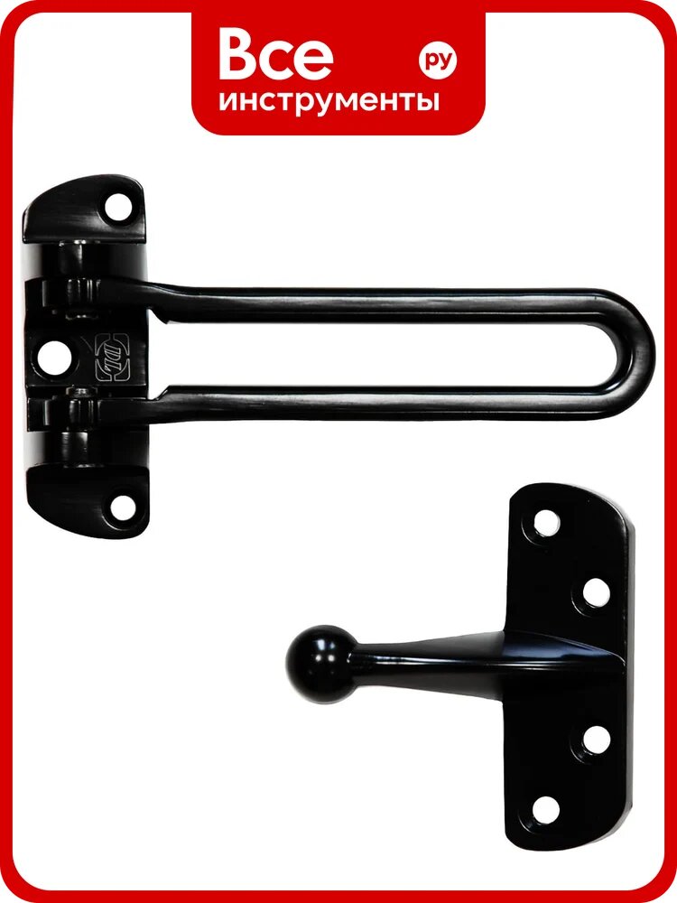 Блокиратор открывания двери Doorlock DL CH01/108/Black черный, открывание внутрь 74423
