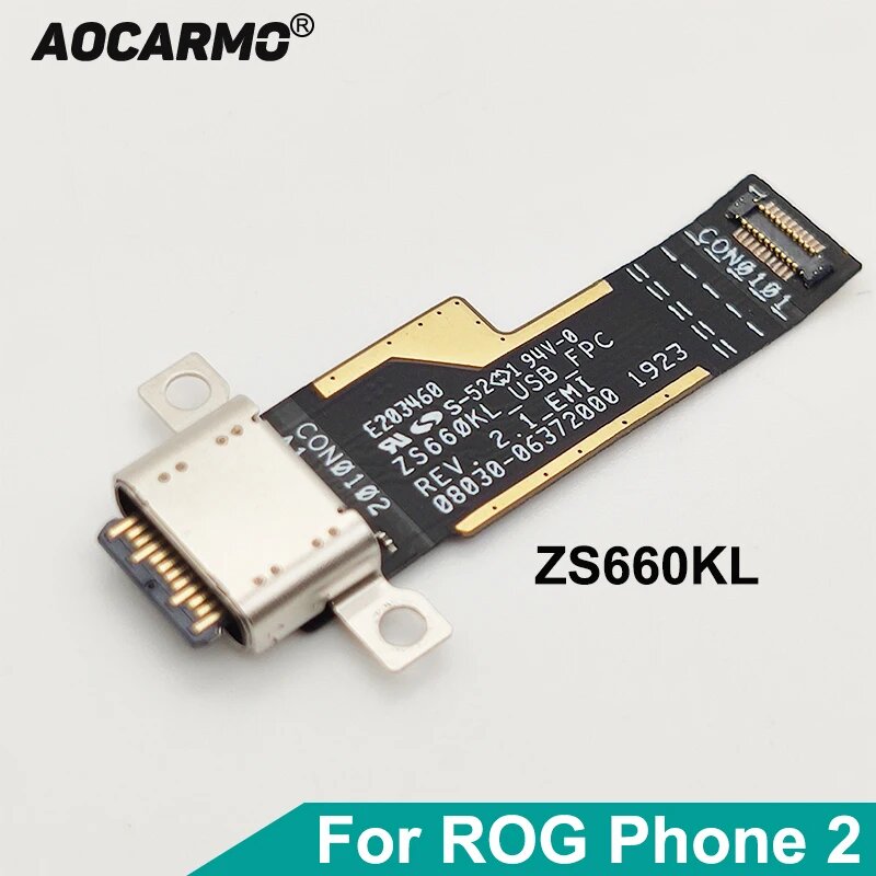 Зарядная док-станция Aocarmo для ASUS ROG Phone 2 Type-C, USB-разъем, гибкий кабель для ROG Phone II, ROG2, ZS660KL
