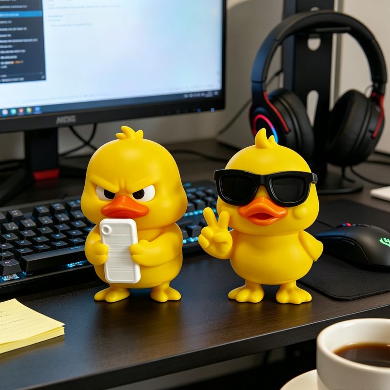 Фигурка на капот Две утки 2pc, высота 6 см, длина 6 см