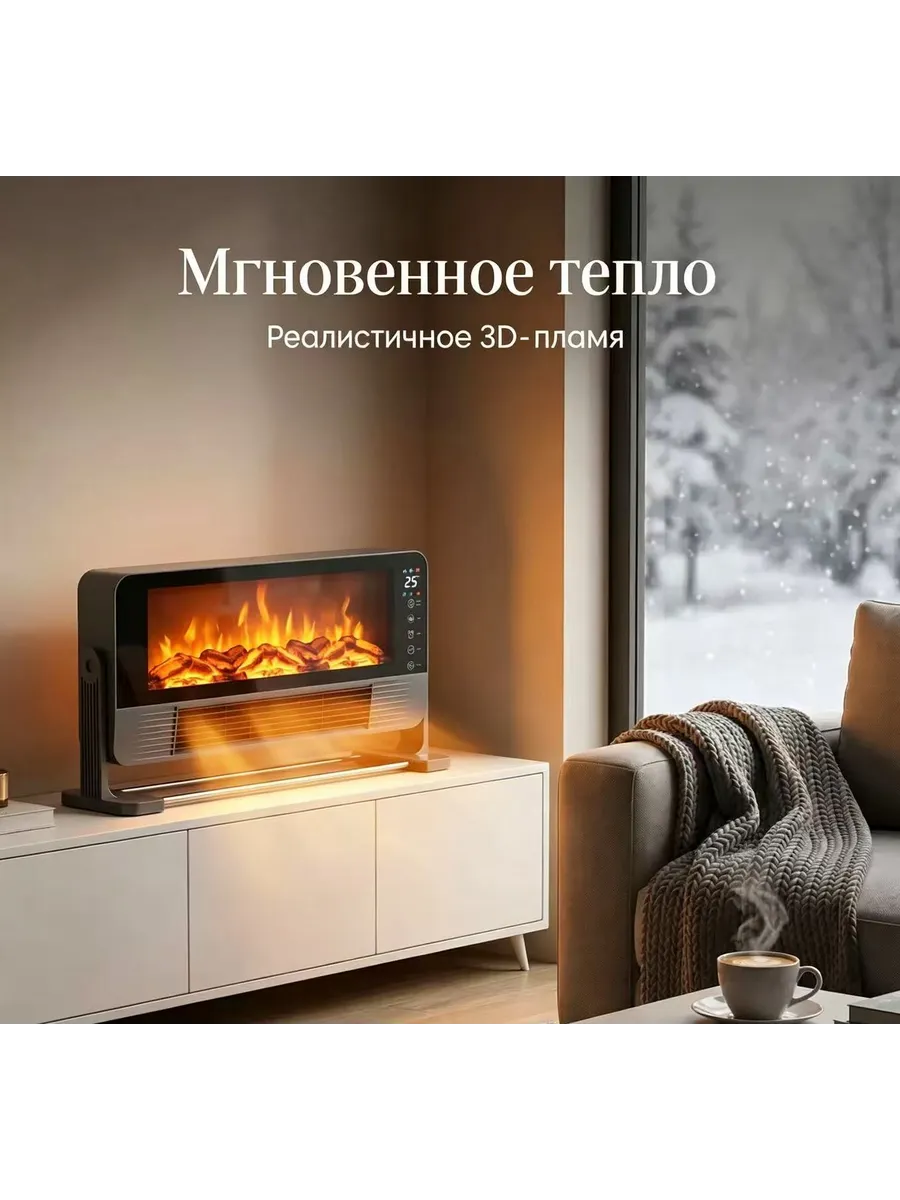 Обогреватель плинтусный YC-HY15 1500W с пультом, Английский голосовой контроль, Мощность 1500 Вт