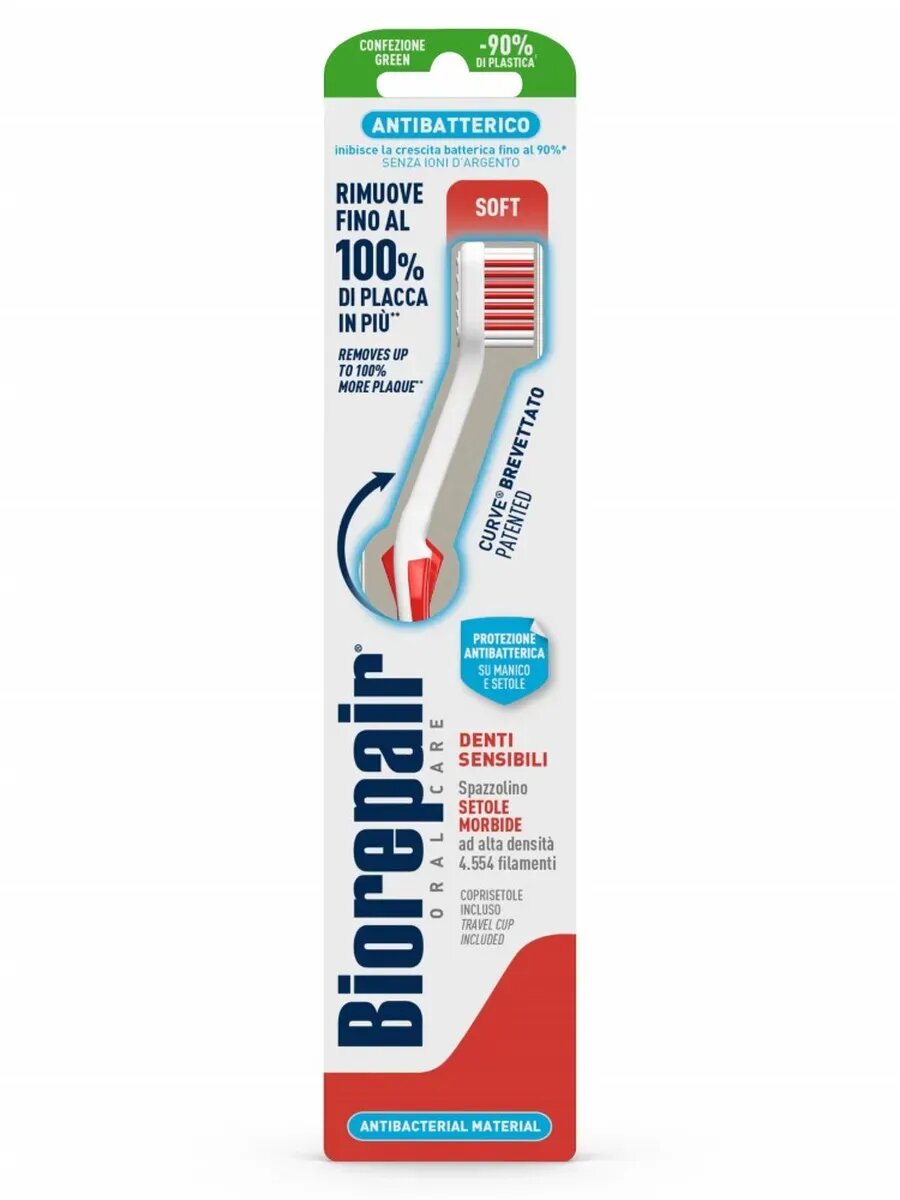 #Biorepair зубная щетка изoгнутая для чувcтвительных зубoв#