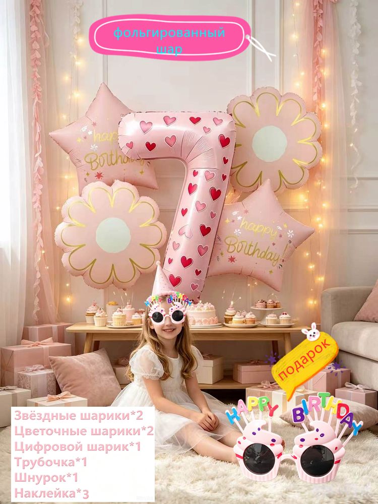 Набор фольгированных шаров/день рождения/7