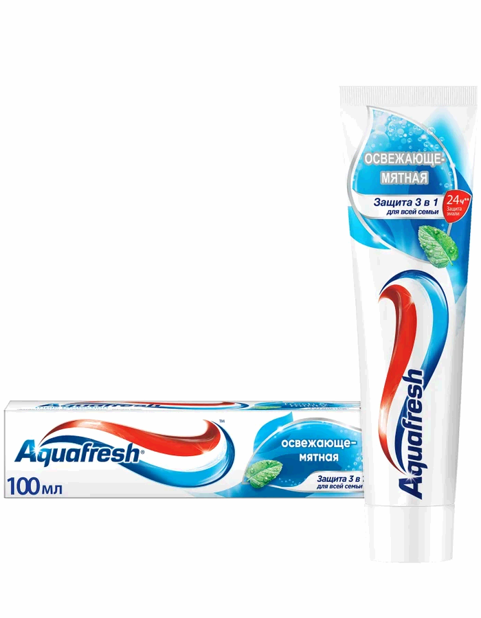Зубная паста Aquafresh Освежающе-мятная «Формула тройной защиты», 100 мл