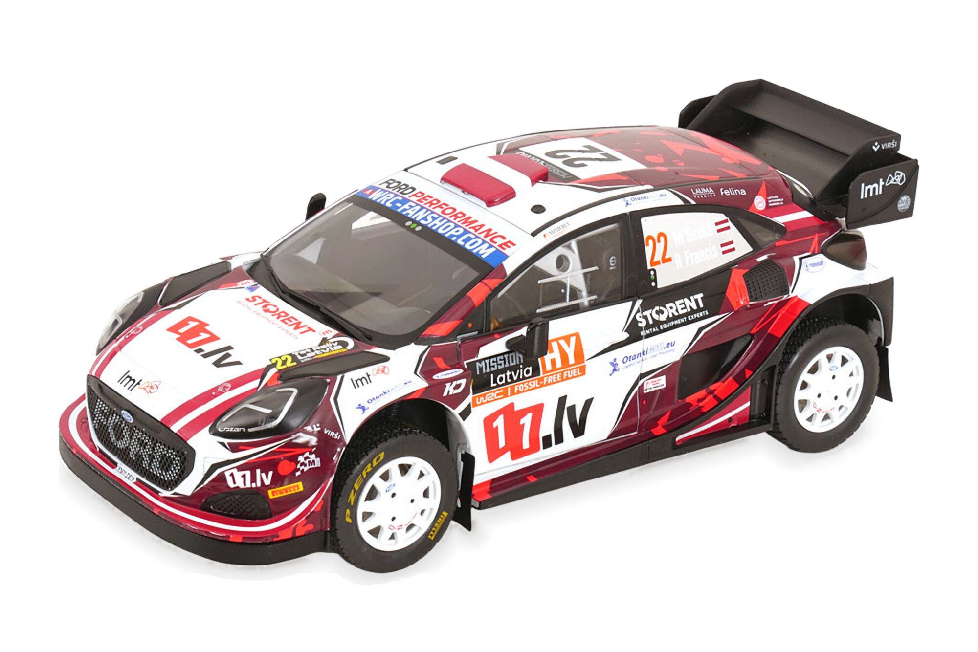 Модель коллекционная SOLIDO Ford puma RALLY1 no 22 tet rally latvia 2024