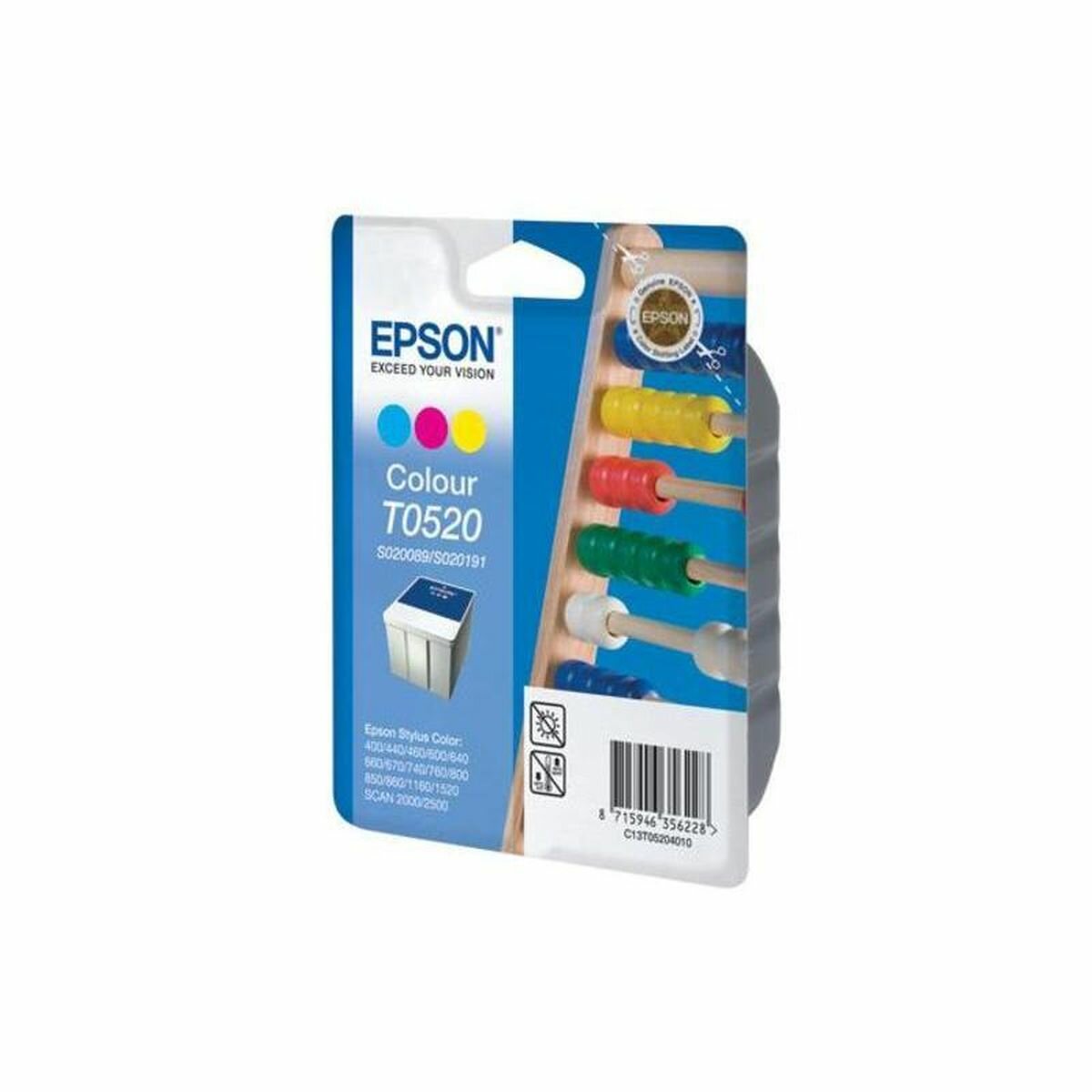 Картридж оригинальный Epson C13T052040 (300 страниц) цветной