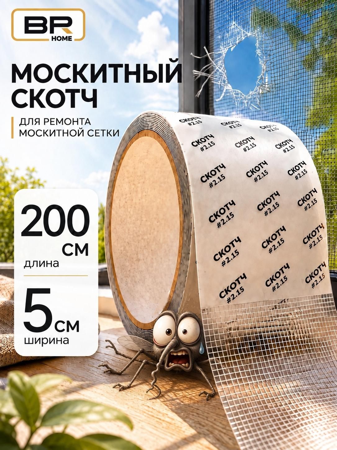 Ремкомплект для москитной сетки Best Room Москитный скотч(112-471)