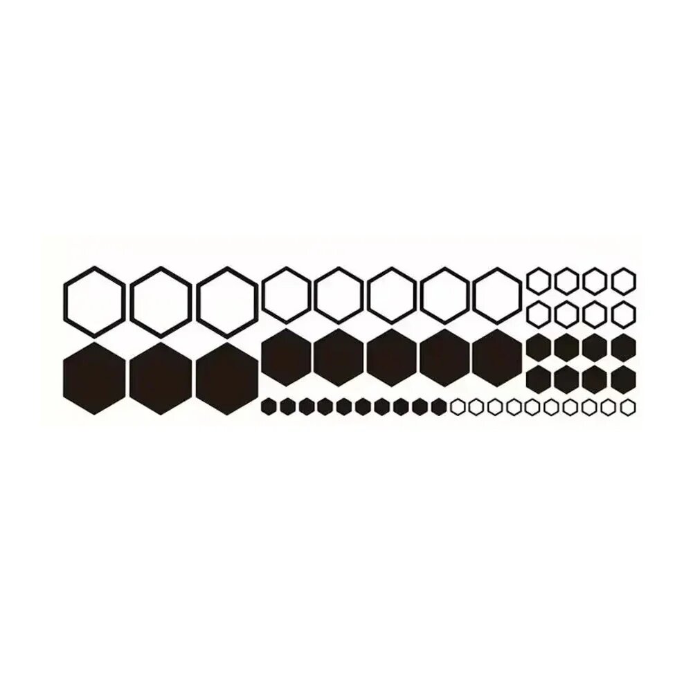 52Pcs/Set Car Cool Sticker Universal Car Graphics Honeycomb Open Style Sticker Auto Graphics Decor Tuning Car Side Sticker