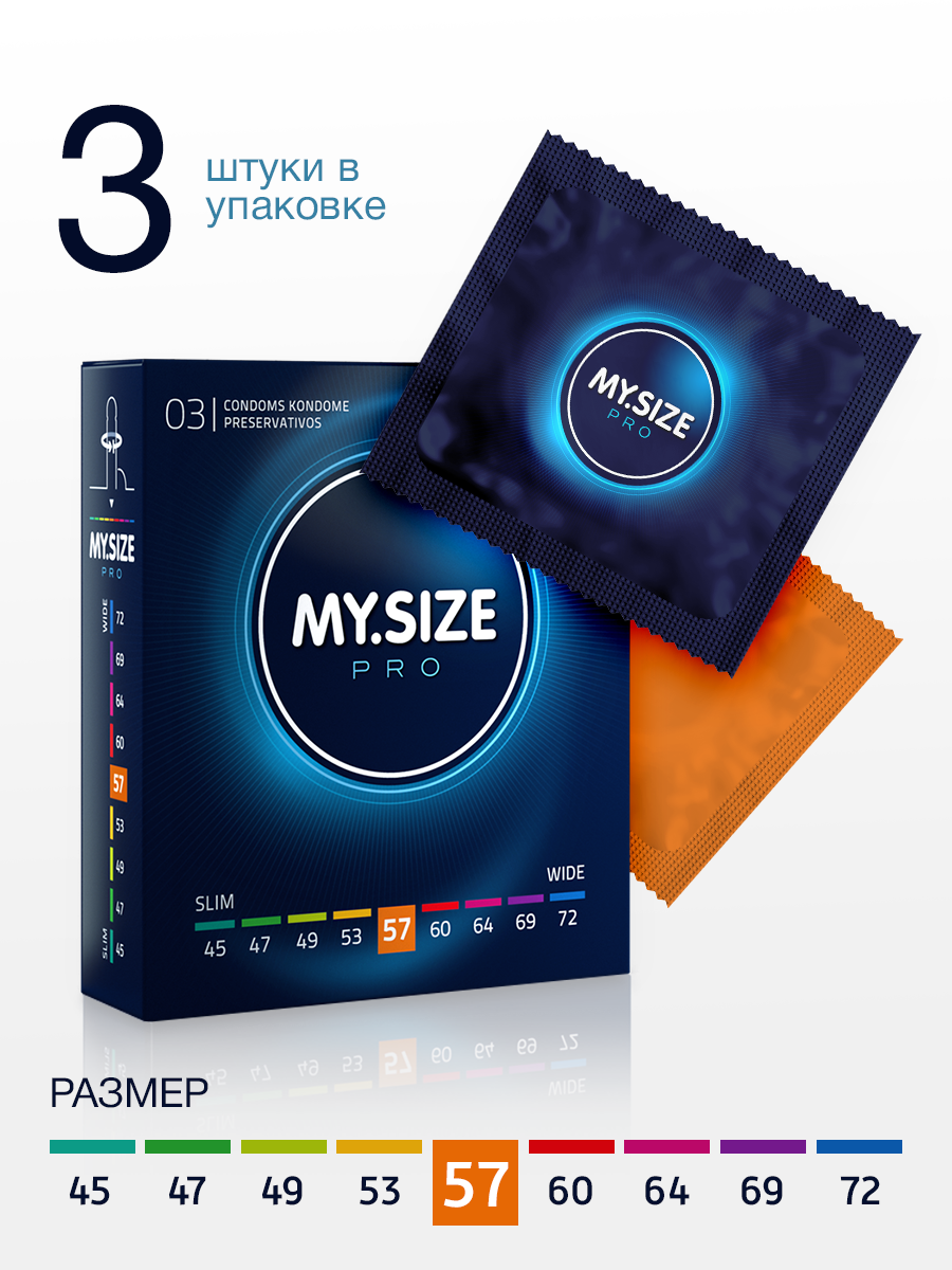 MY SIZE №3 Презервативы классические w=57мм