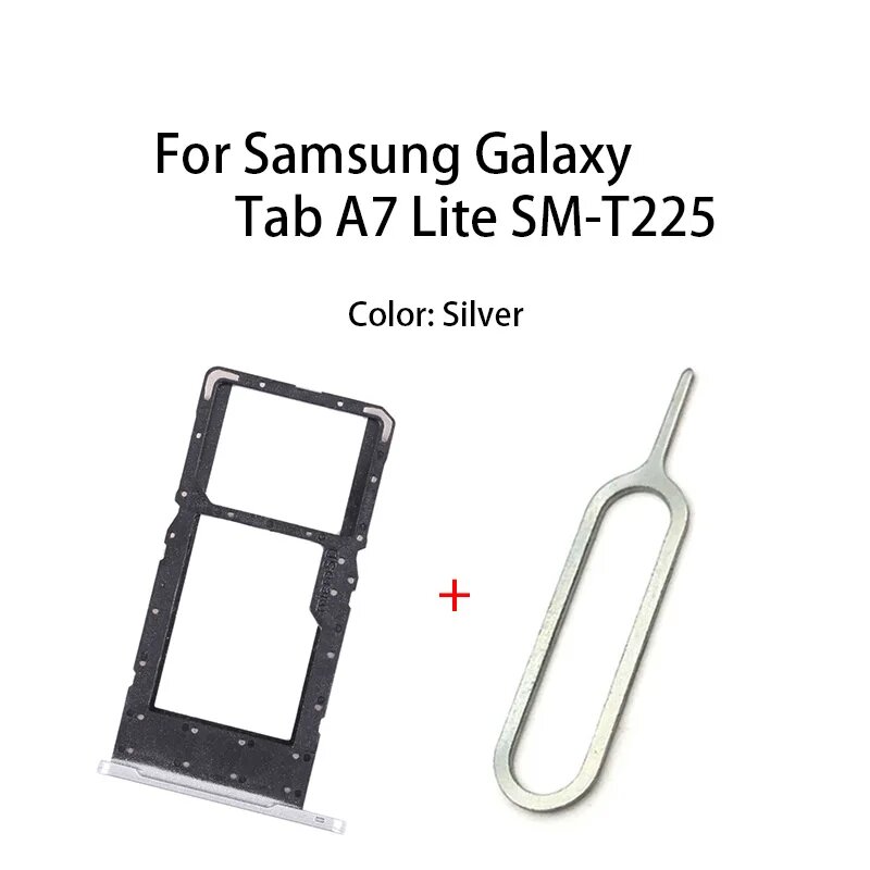 Лоток для SIM-карты + лоток для карт Micro SD для Samsung Galaxy Tab A7 Lite SM-T225