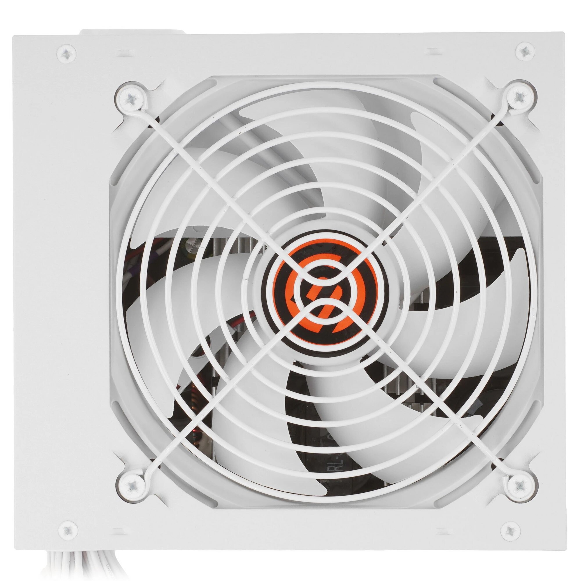 Блок питания Ginzzu CB700, 700 Вт, ATX 2.3, оплетка MB, SATA х 6, Molex х 3, 120 мм, белый