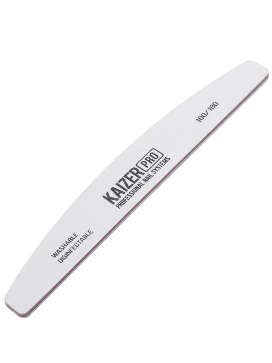 Пилка для ногтей лодка мягкая Kaizer 100/180 грит, 180 мм